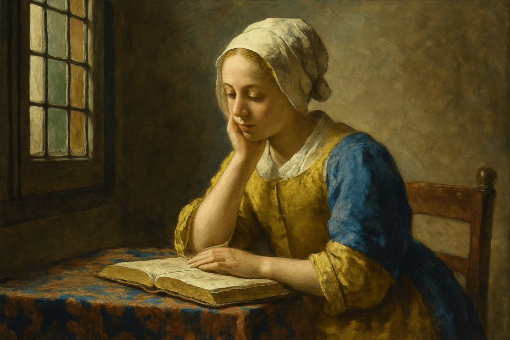 Painting by Johannes Vermeer :. - Art of AI
